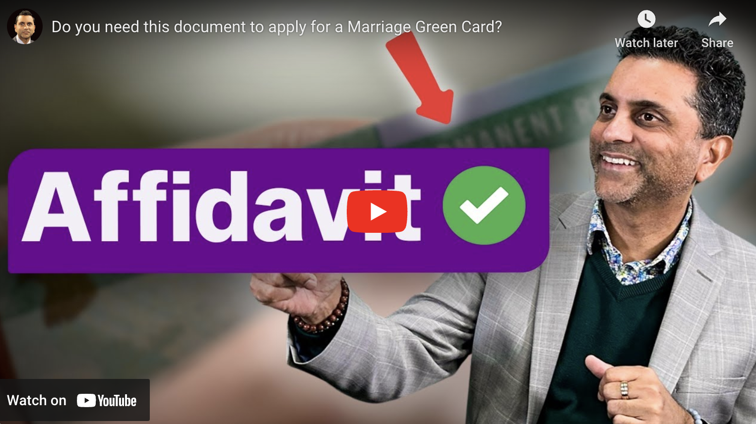 Marriage Green Card Document Affidavit | Ranchod Law Group: Your ...